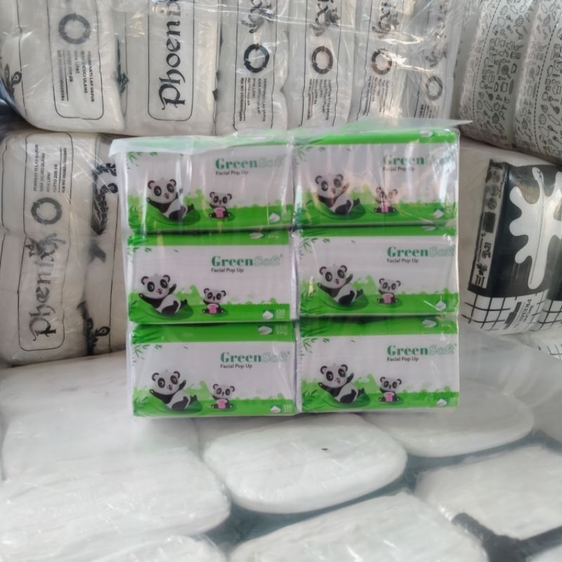 Green Soft Tissue Contains 6 Packs 130 Sheets | Shopee Philippines