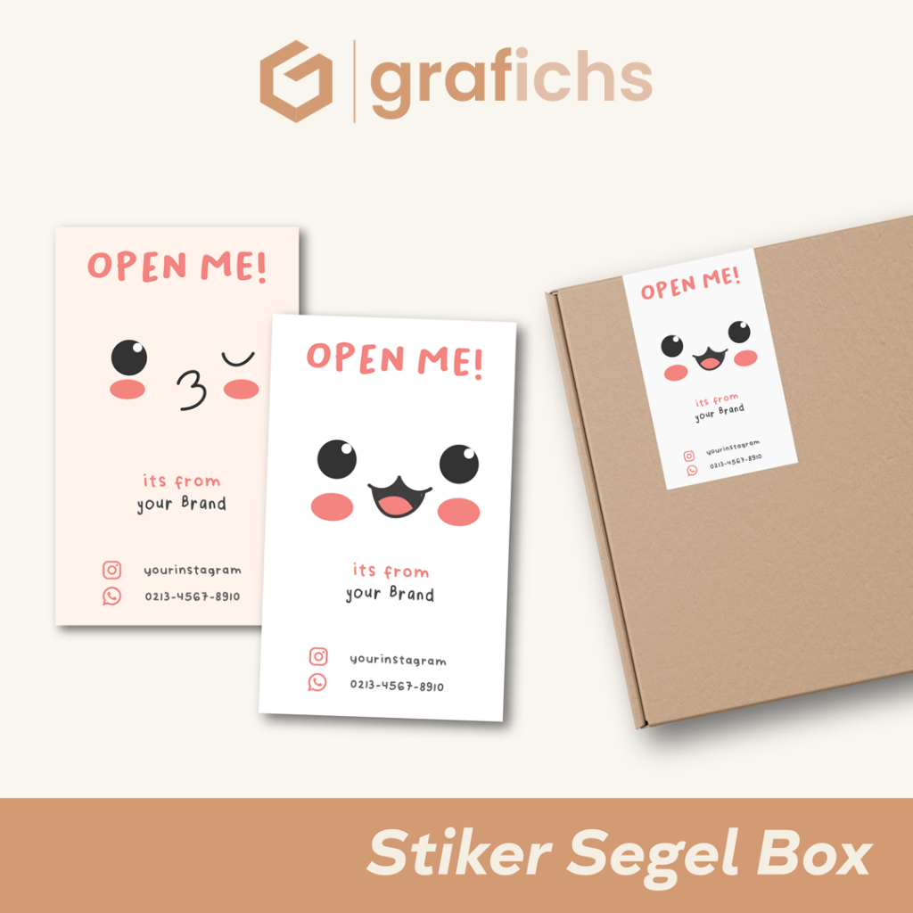 Cute Free Custom Design Emoticon Box Packaging Seal Sticker by Graphics ...