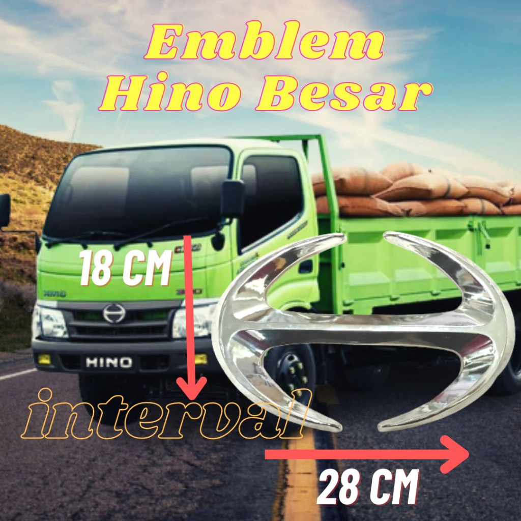 Hino Ranger Car Emblem Big Hino Front Logo Chrome | Shopee Philippines