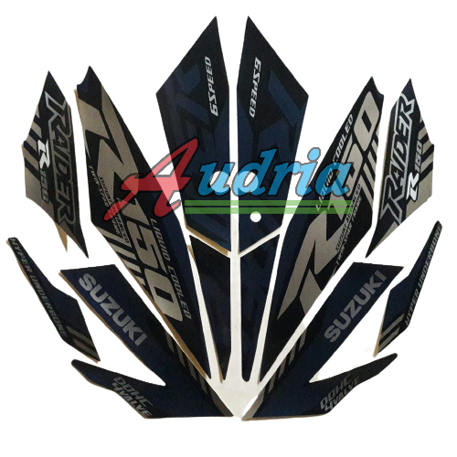 Suzuki raider r150 2021 matte blue Motorcycle Sticker Striping | Shopee ...