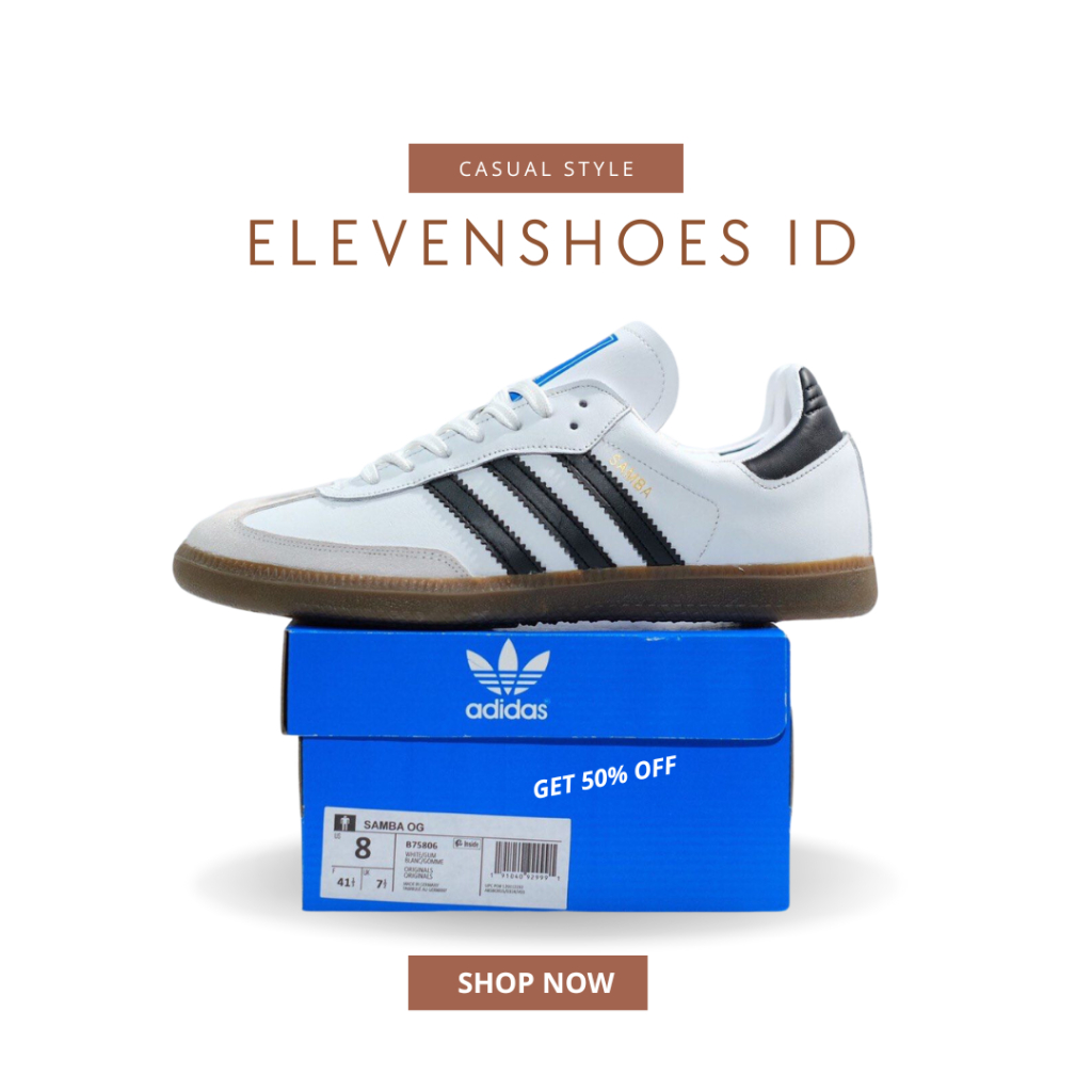 Adidas Samba OG White Gum Casual Shoes Adidas Samba OG Black Gum Mirror ...