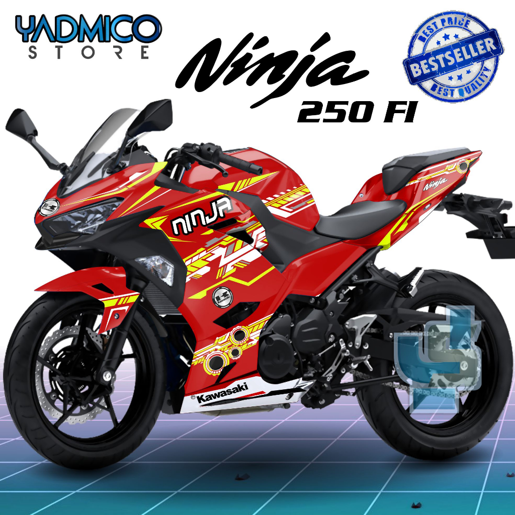 Ninja 250 Fi 2018 Full Body Decal - Ninja 250 Fi Full Body Motorcycle ...