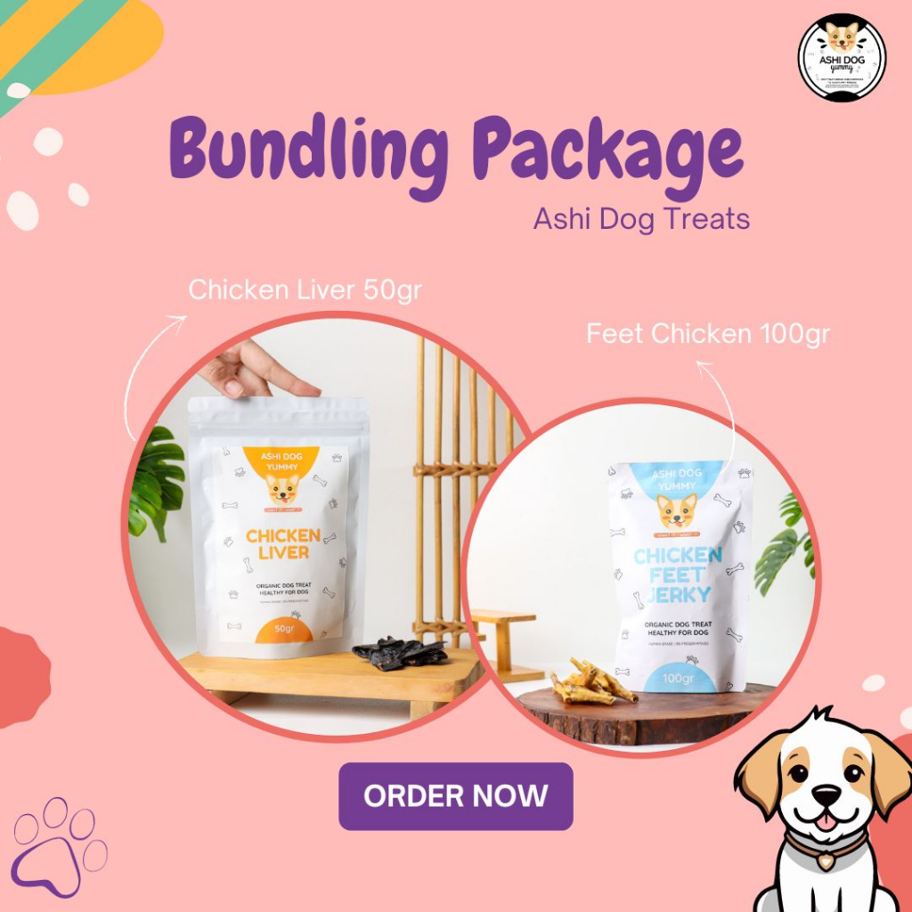 Bundling Package ASHI Dog Jerky Chicken Liver 50g+Feet Chicken 100g ...