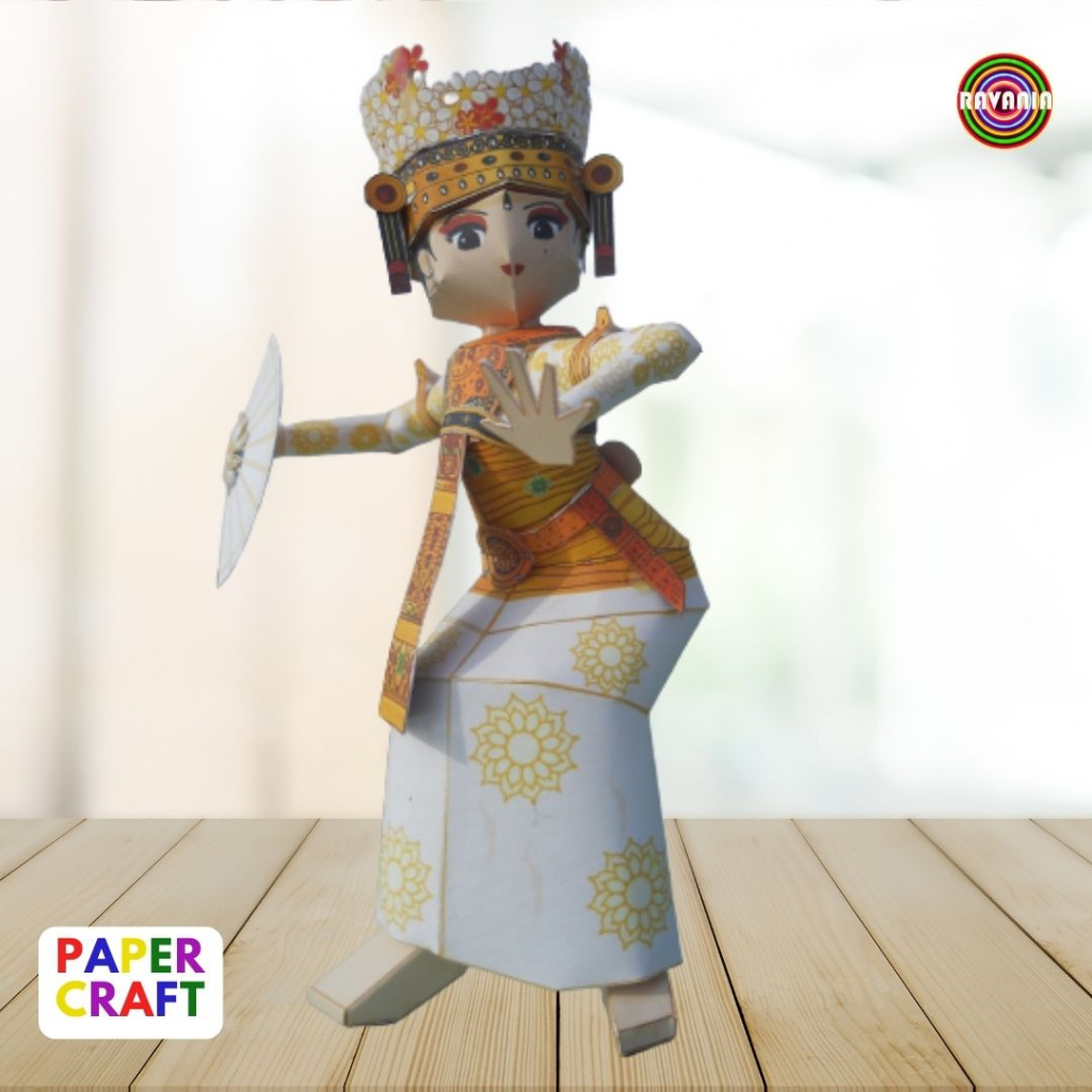 (DIY) Legong Bali Dancer Papercraft - Scala 1:64 Garage Model Paper ...