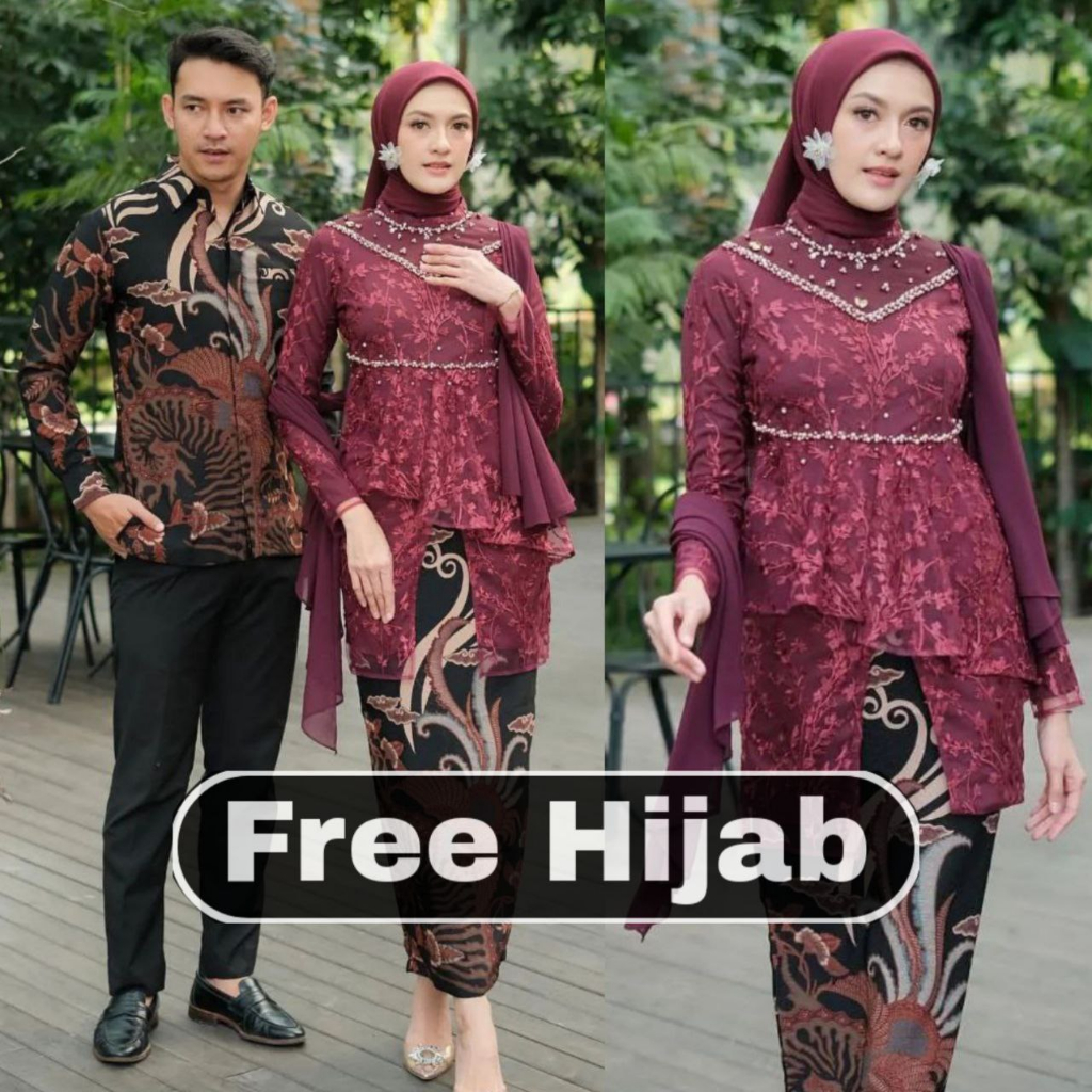 Batik Couple Kebaya Tunic Kebaya Modern Kebaya Graduation Kebaya Fiance ...
