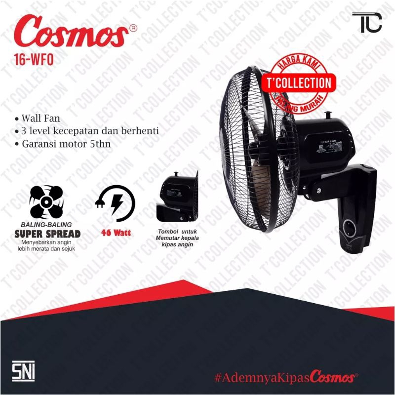 Cosmos wall fan/fan type 16-WFO (16inch) | Shopee Philippines