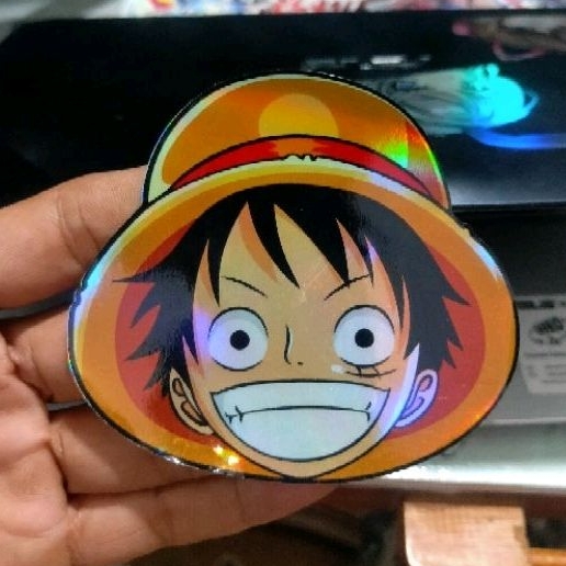One piece ruffi hologram anime Sticker Car Motorcycle Sticker | Shopee ...