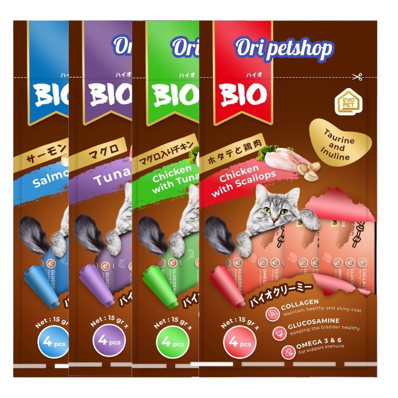 (3 Pack) - BIO CREAMY TREATS 60GR SNACKS / CAT SNACKS / BIO LIQUID ...