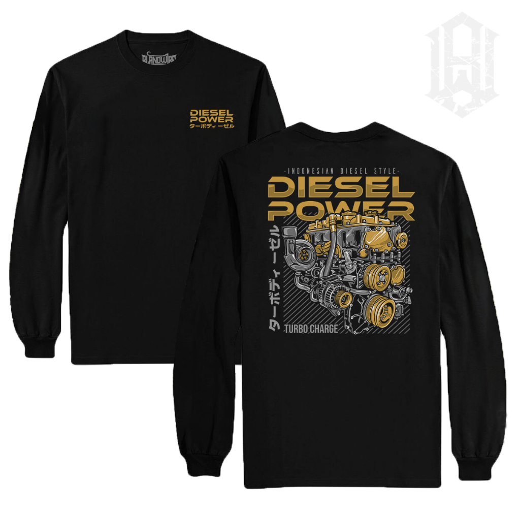 Diesel Power 2 Premium Exclusive Automotive Long Sleeve Men's T-Shirt ...