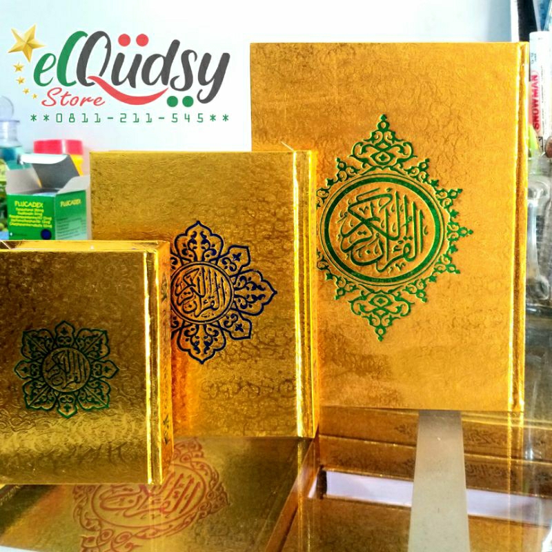 Quran Waqf Quran Gold - Silver Al-Quran Waqaf Mushaf A5 - Small Quran ...