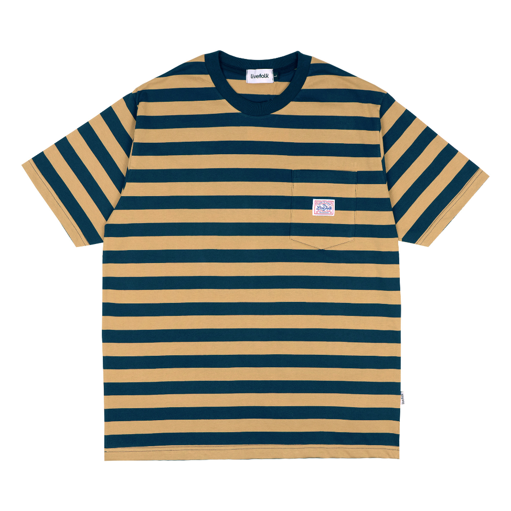 Livefolk - Alps Mocha Stripe T-Shirt | Shopee Philippines