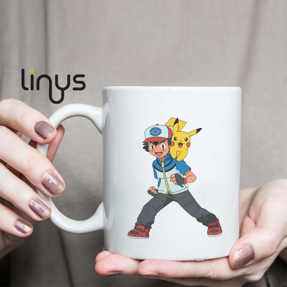 Cute pikachu ash ketchum pokemon cup Mug | Shopee Philippines