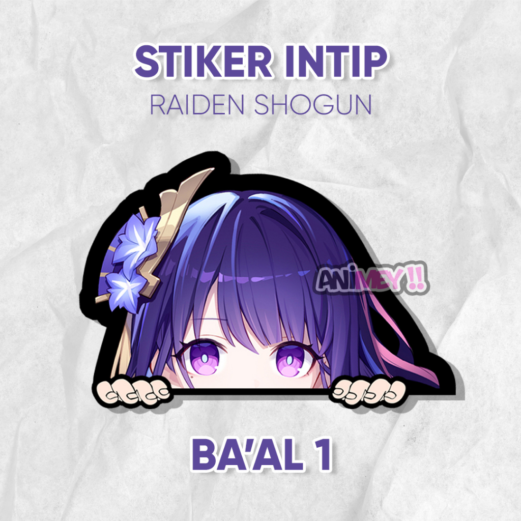Raiden Shogun Baal Genshin Impact Anime Sticker Waterproof | Shopee ...