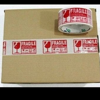 PUTIH Fragile Sticker Fragile Plaque Tape White Fragile Duct Tape ...