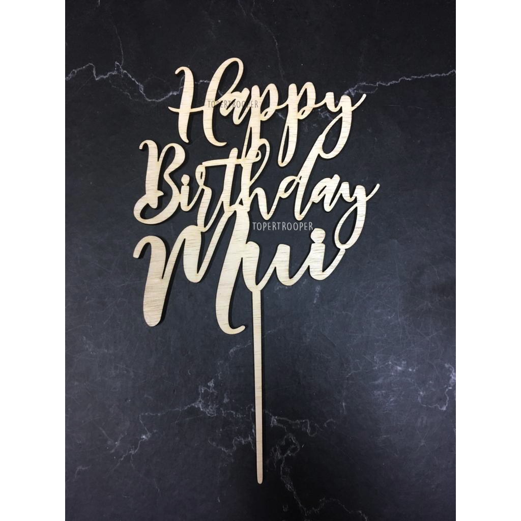 Custom Wooden Cake Topper Beautiful Custom Wooden Writing Cake ...