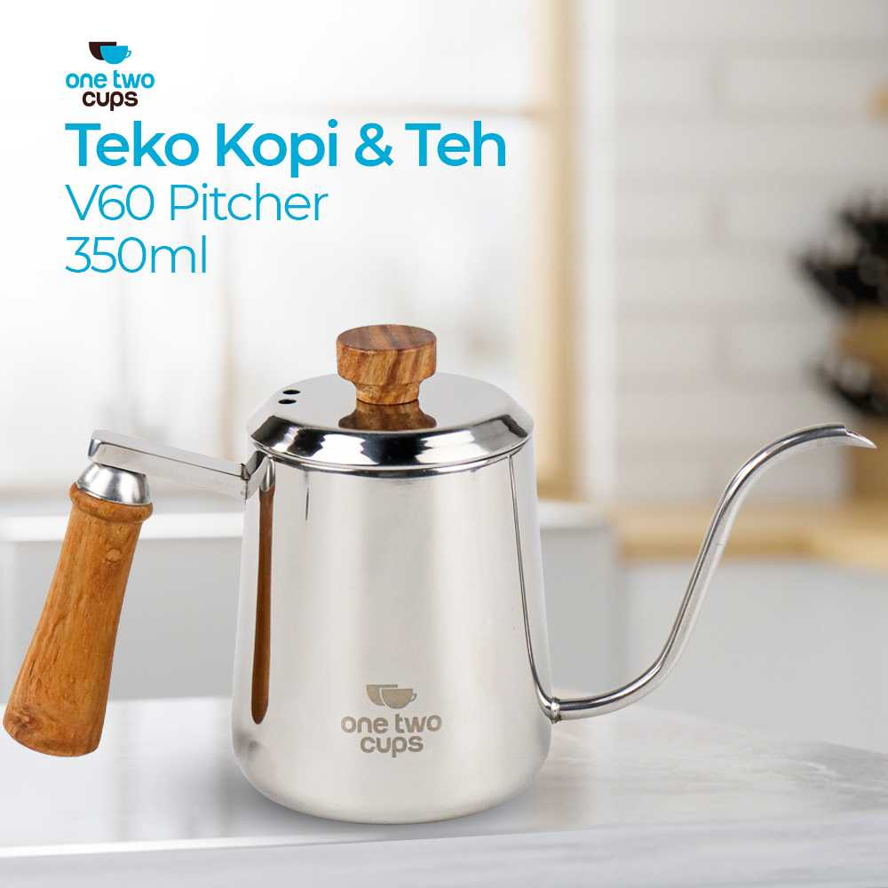 Pp ONE TWO CUPS Teapot V60 Stainless Steel 350ml Coffee Tea Pitcher ...