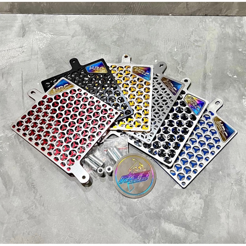 Hrc radiator Cover almu logo emblem titanium honda vario 160 pcx 160 ...