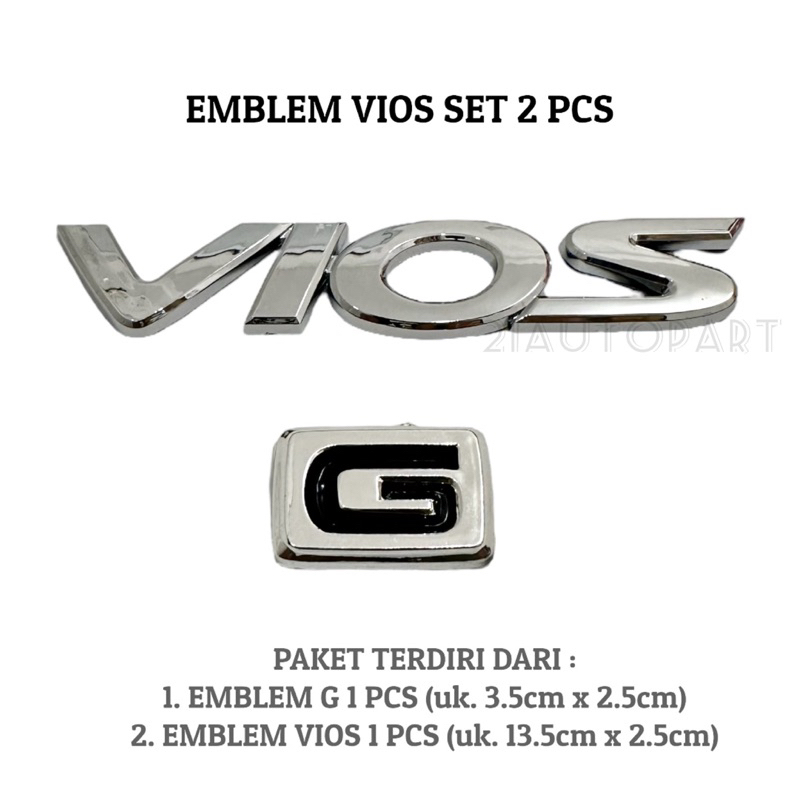 G Logo and Vios Logo Emblem SET 2 PCS SAVING PACKAGE | Shopee Philippines