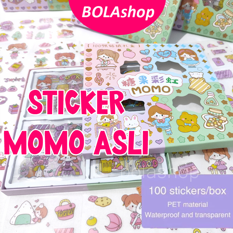 Korean Cute Momo Stickers Waterproof Stickers, 100 Sheets | Shopee ...