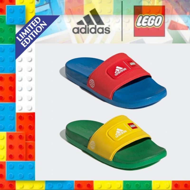 Adidas x LEGO Adilette Sandals Size 28-39 Original DR03 | Shopee ...