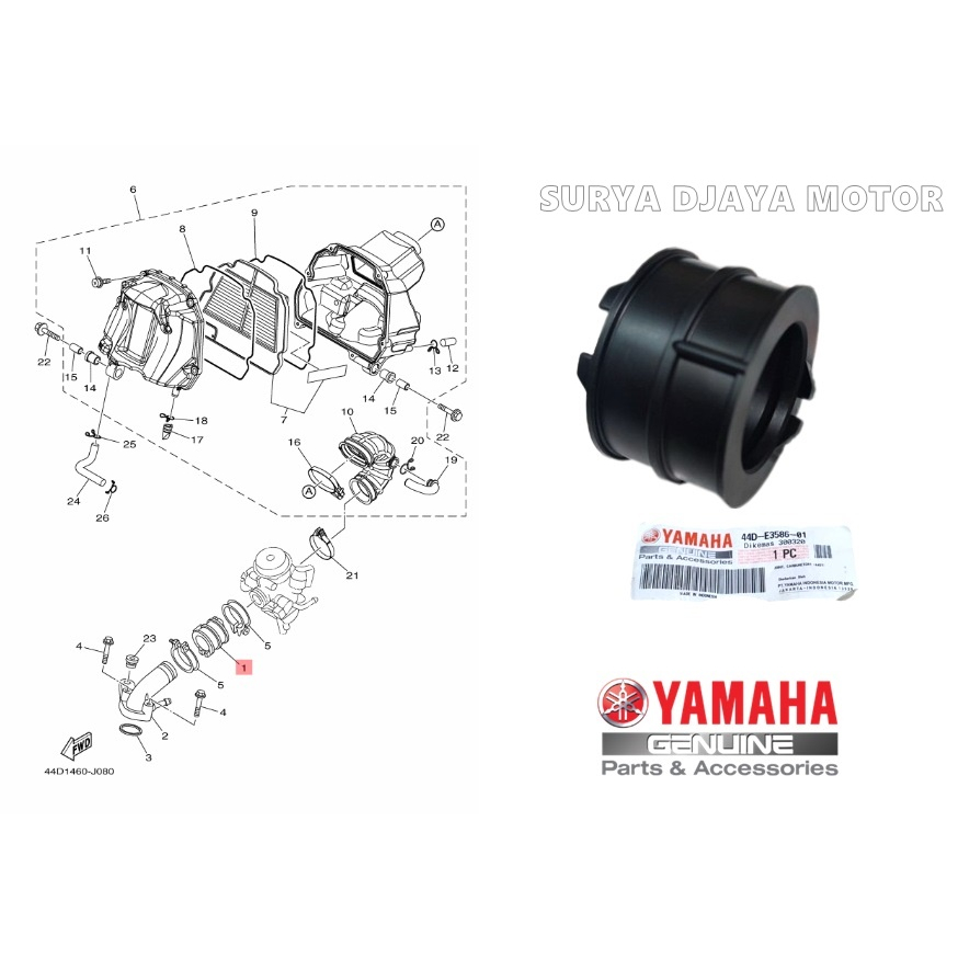 Rubber Manifold Manipul Manipol Intake Joint Xeon Old Carburetor 44d E3586 01 Original Yamaha 