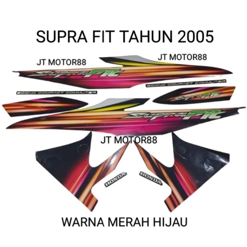 MERAH HIJAU 2005 SUPRA FIT BODY STICKER LIS, RED FIT GREEN | Shopee ...