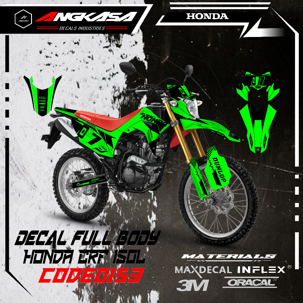 0153 DECAL STICKER FULL BODY custom MOTORCYCLE CRF 150L custom ...