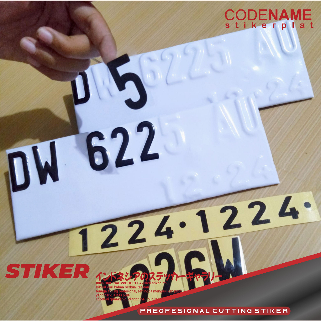 Motorcycle NO Plate Sticker And Car Number Plate Sticker 1 Pair ...