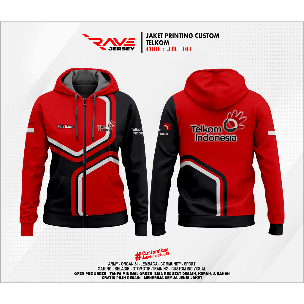 Telkom BUMN Jacket PRINTING Sublime CUSTOM (Design Like Like) | Shopee ...