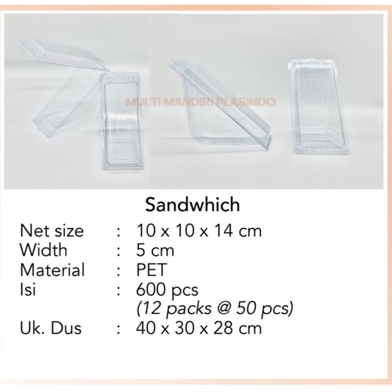 Mika Plastic Triangle Sandwich / Mika Sando Fruit Salad - Full Clear ...