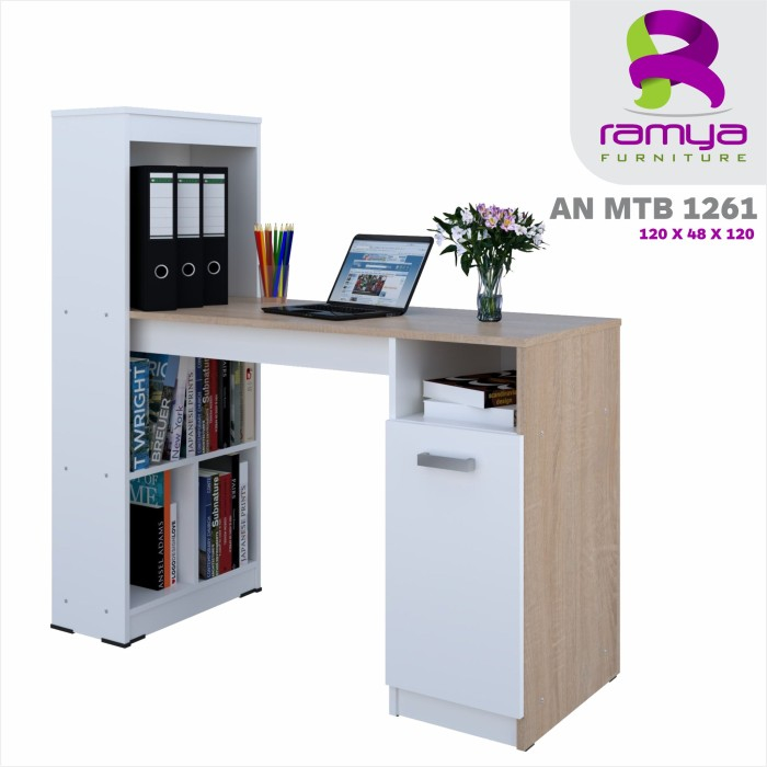 PUTIH Writing Desk Study Desk White Minimalist Desk Table 120 | Shopee ...