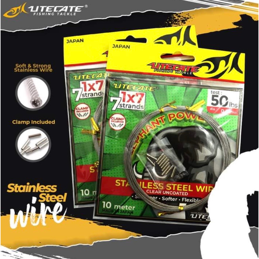 Wire Leader Utecate Stainless Steel 10meter - 7X1 | Shopee Philippines