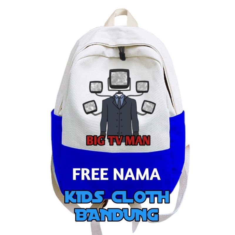 Free Name Backpack Skibidi Toliet Titan Big TV Man Backpack Backpack ...