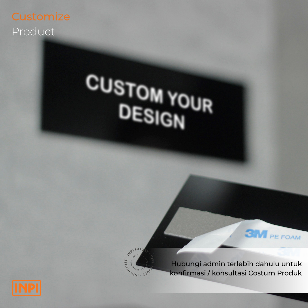 Custom sign - custom own design - acrylic 8 x 22 cm - custom sign board ...