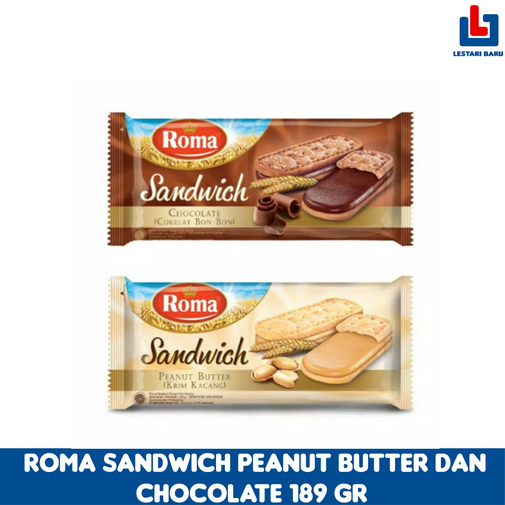 Roma Sandwich Peanut Butter And Chocolate 189 gr Eid Edition | Shopee ...