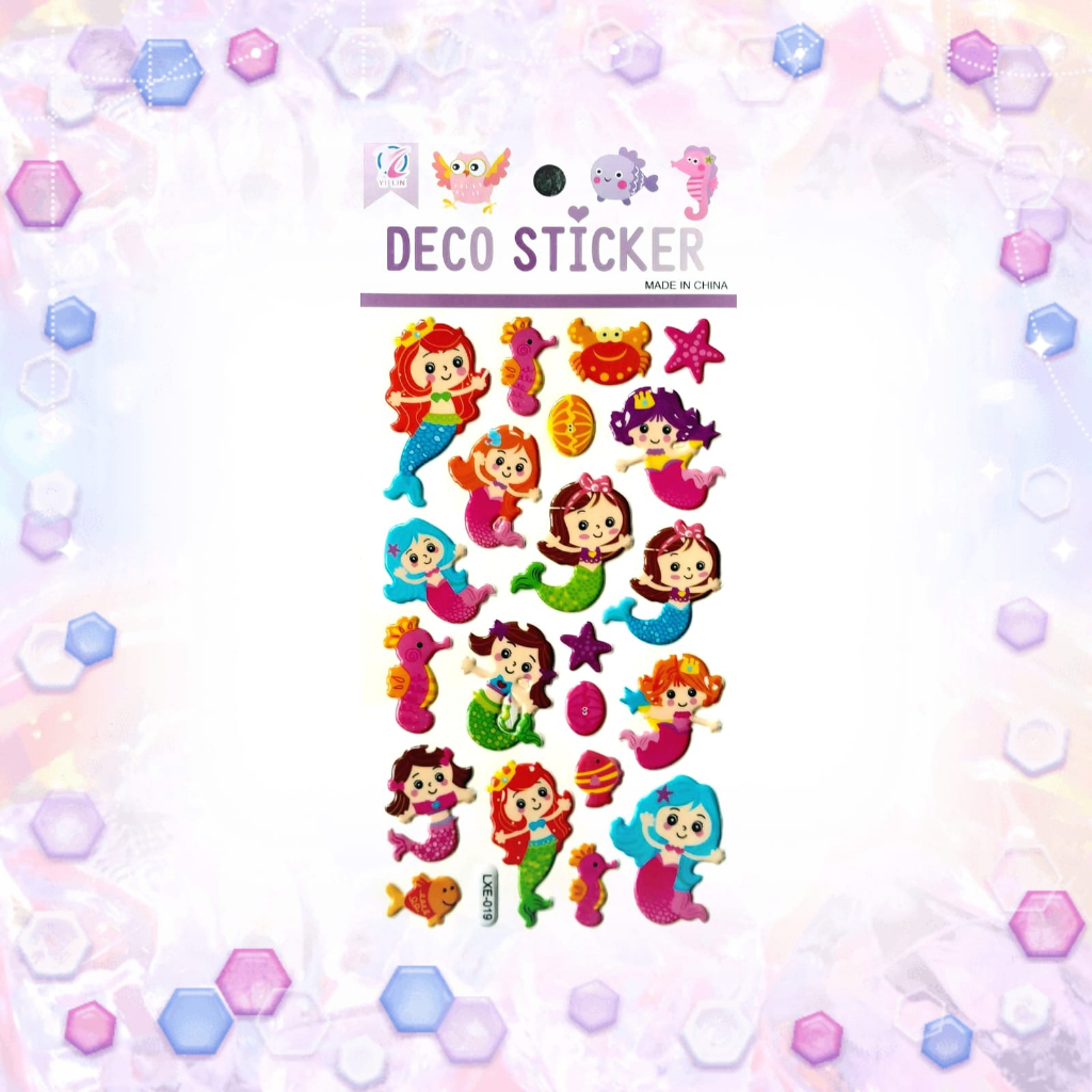 Image Paste Sticker Embossed Sticker Children's Sticker Character Ariel ...