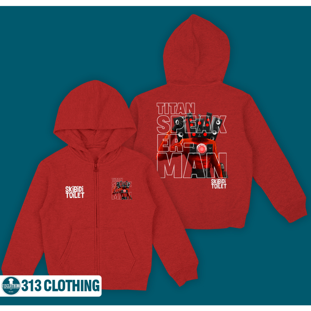 Titan Speakerman Skibidi Hoodie Jacket Zipper Kids Speaker Man Skibidi ...