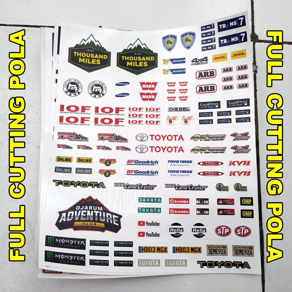 Rc Offroad Decal Sticker 1/12 & 1/16 FJ40 01 (Full Cutting Pattern ...