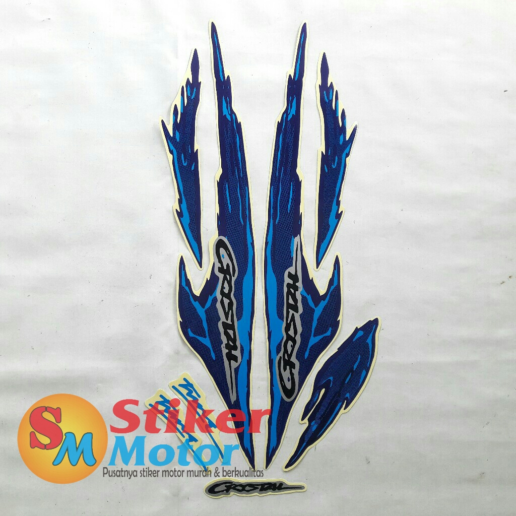Suzuki crystal tune 1995 blue full set standard motorbike body striping ...