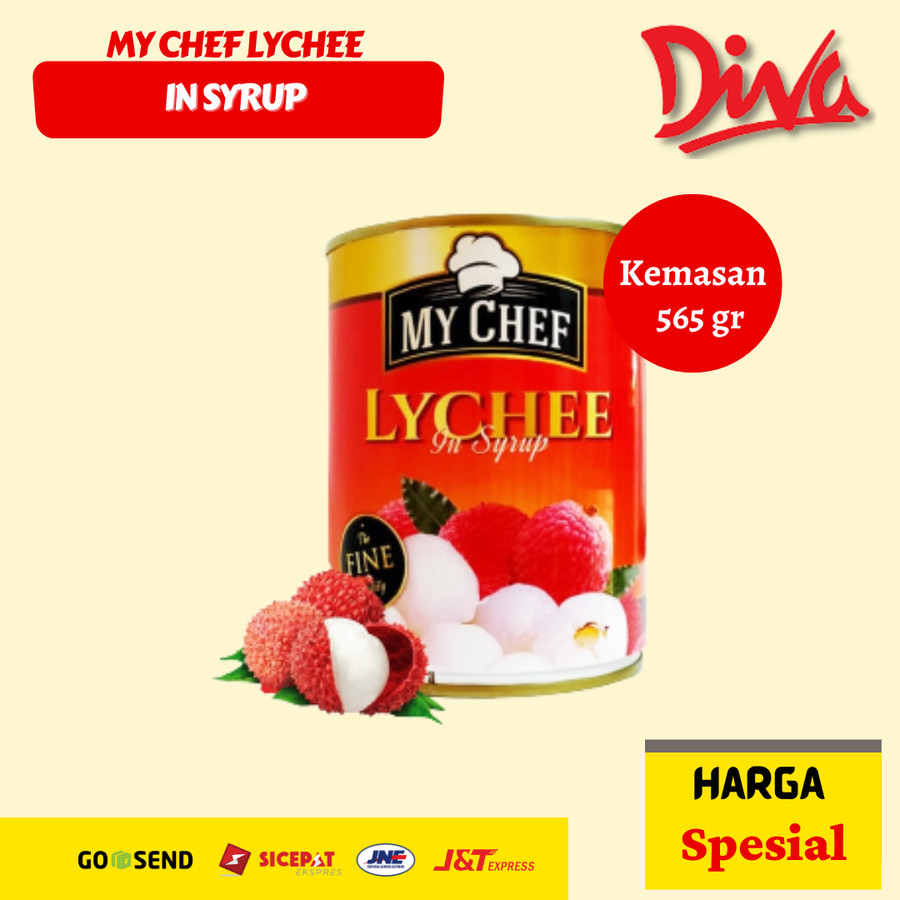 My Chef Lychee in Syrup Lychee Cans 565 gr | Shopee Philippines