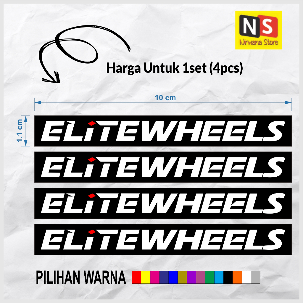 Elite Wheels Bicycle Sticker Rim Wheelset Bicycle Helmet Sticker ...