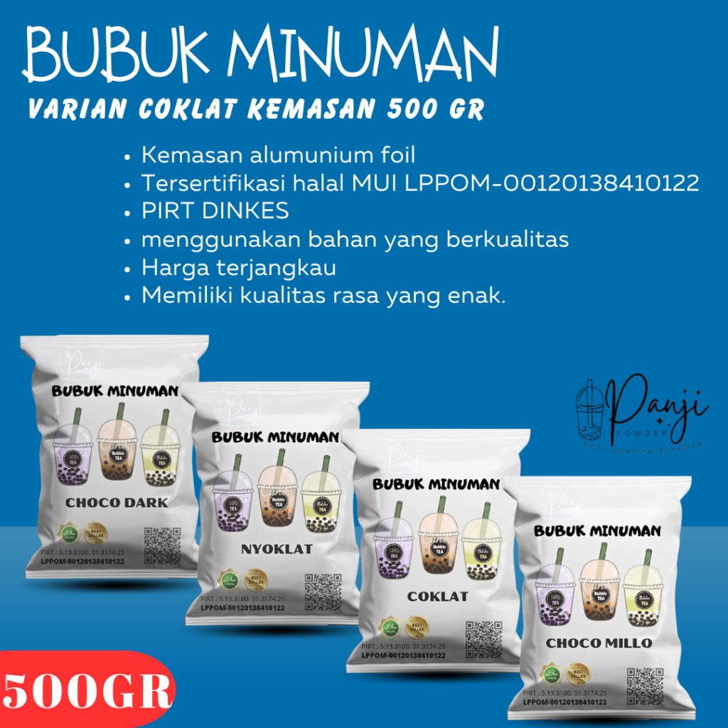 500 gram chocolate flavored drink powder, boba drink powder, various ...