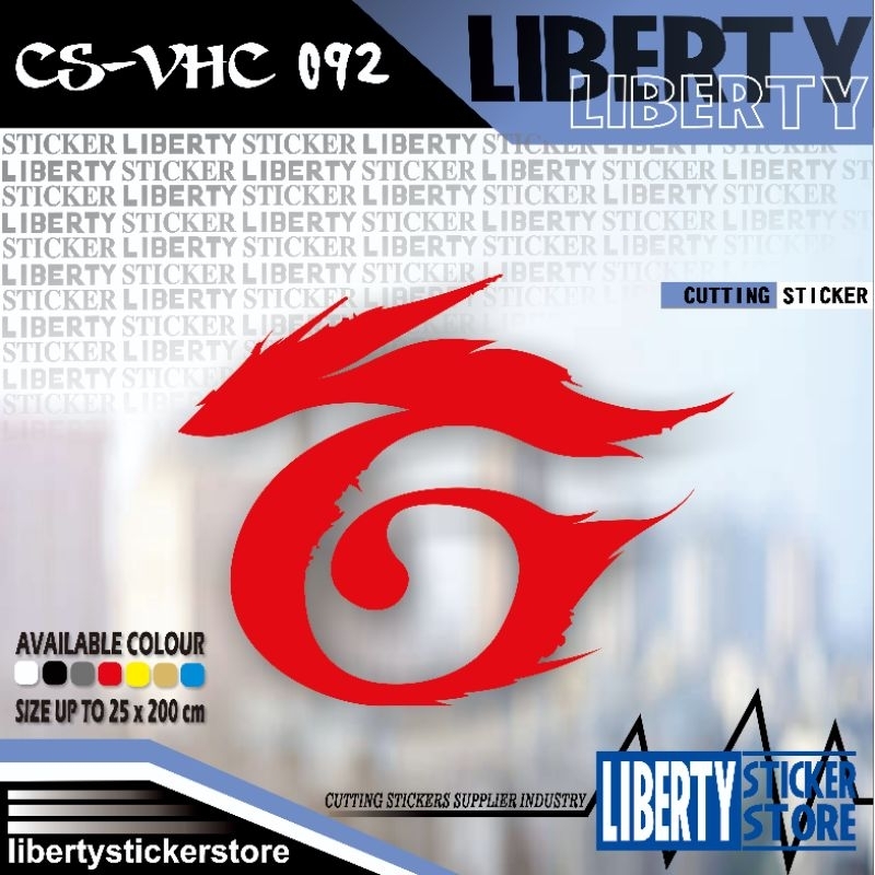 Free to choose the color and size of the garena logo cutting sticker ...