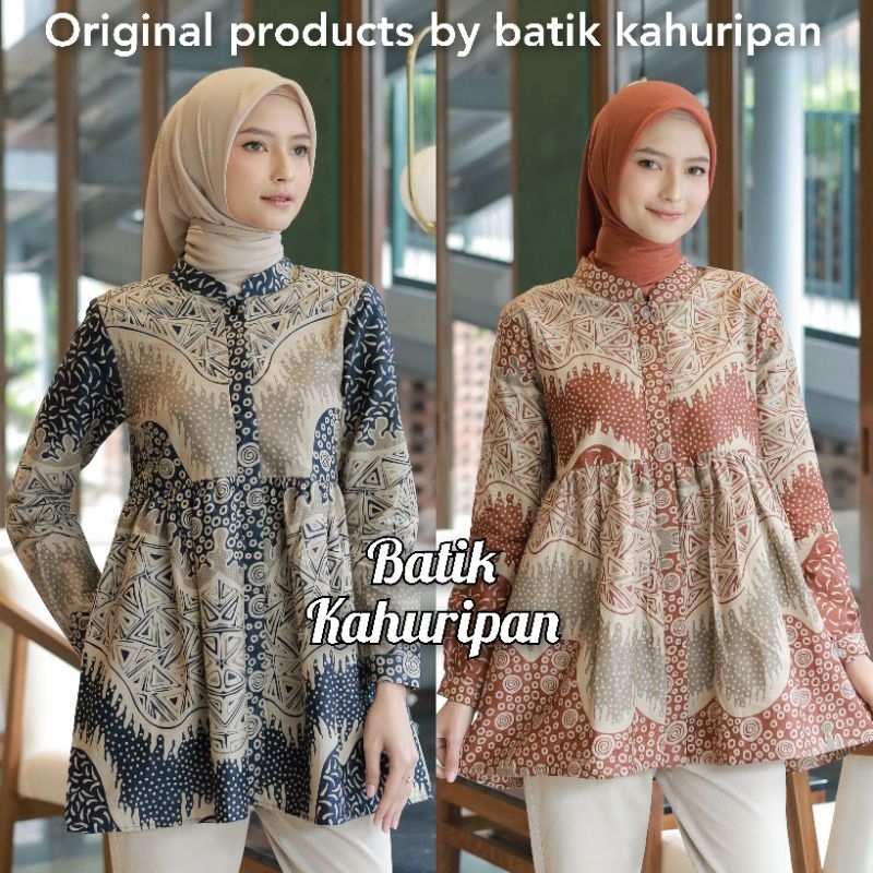 Women's batik modern women's batik shirt lyodra batik blouse by batik ...