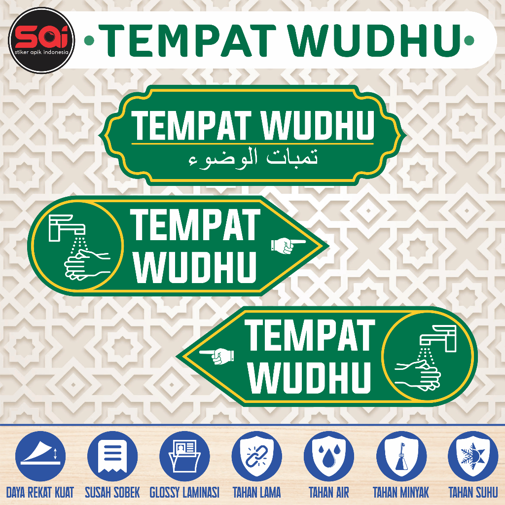 Direction VINYL STICKER GLOSSY LAMINATED WUDHU PLACE | Shopee Philippines