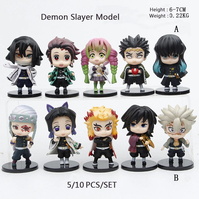 Kimetsu No Yaiba Demon Slayer Figure set 5 | Shopee Philippines