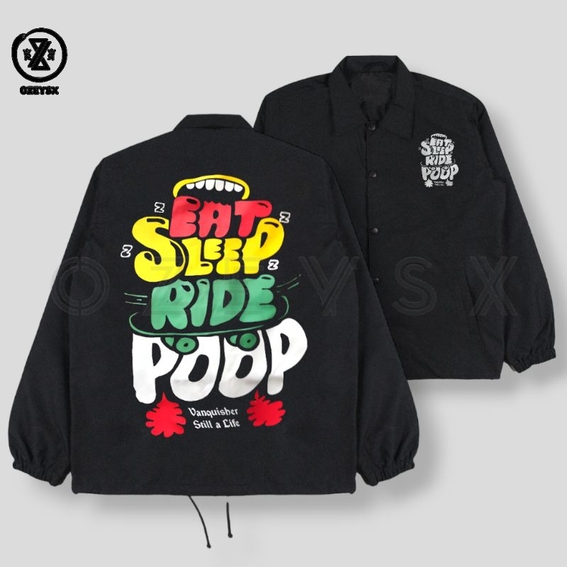 Unisex Adult Poop Eat sleep Ride Coach Jacket - Poop Cute Limited ...