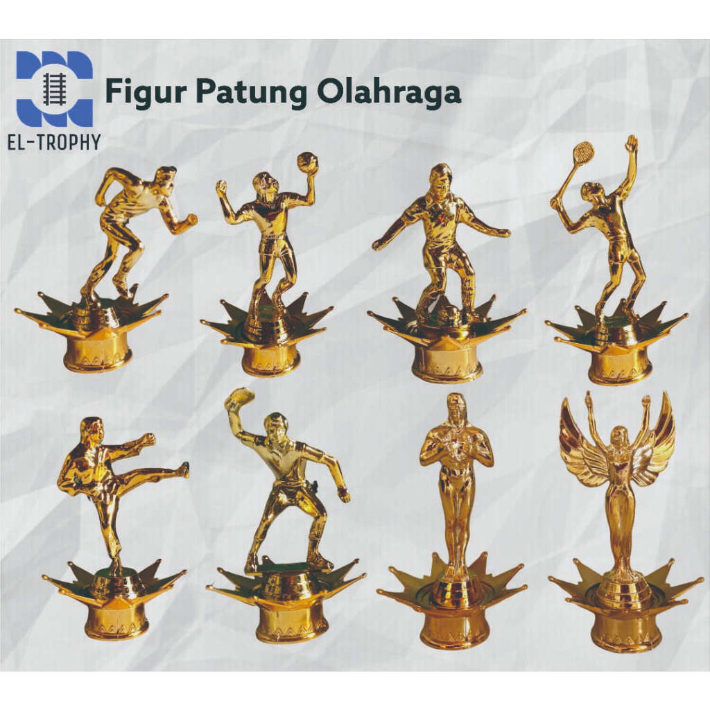 Sports Sculpture Trophy Figure (Football - Volleyball - Running ...