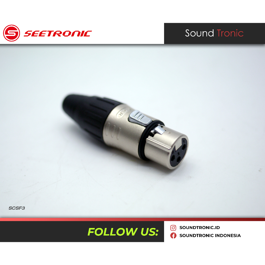 Seetronic SCSF3 3pin XLR Socket Mic Canon Female | Shopee Philippines