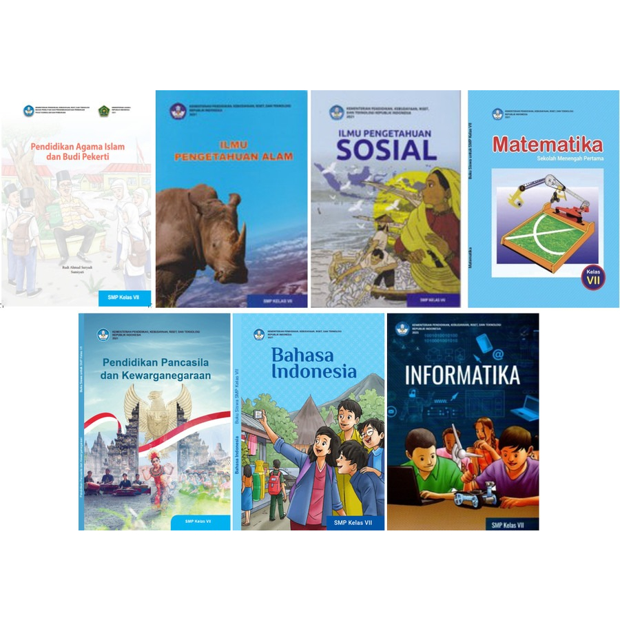 Kurmer Book 1 Set Class 7 SMP Merdeka Curriculum 8 Books (PAI, IPA, IPS ...